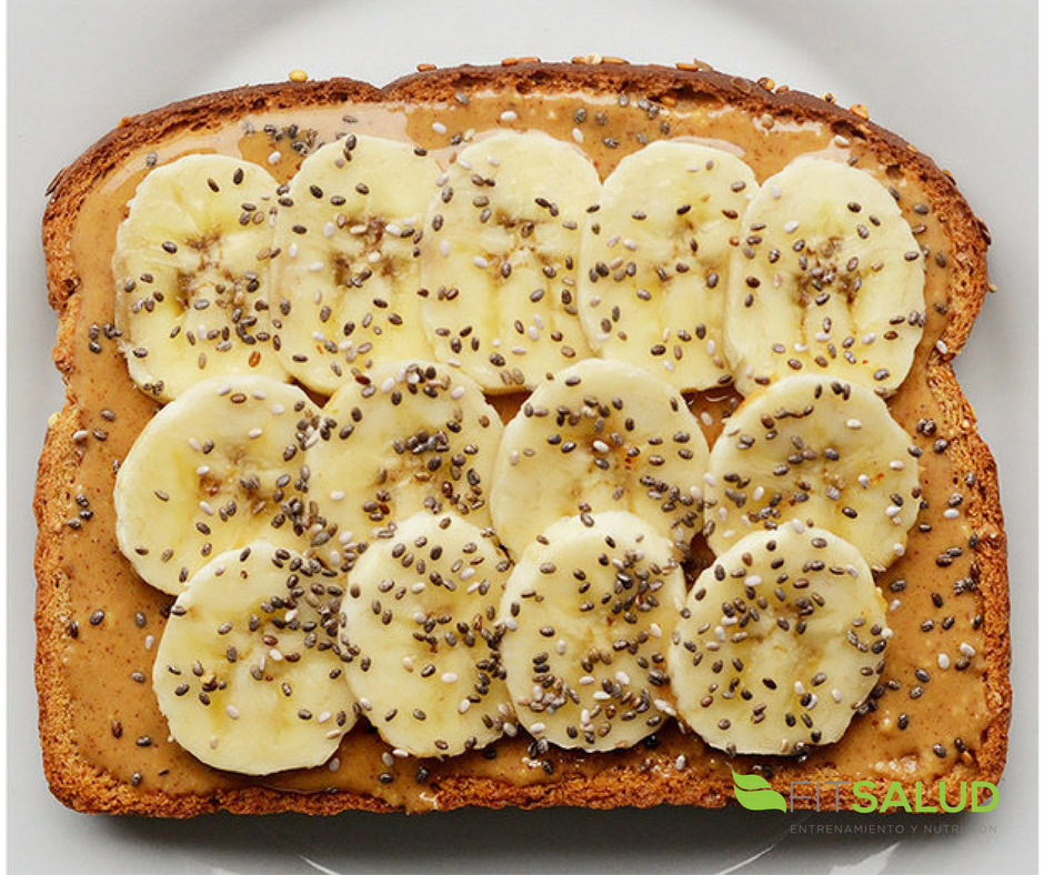TOSTADA DE PAN INTEGRAL + PASTA DE MANI + FRUTA – FitSalud